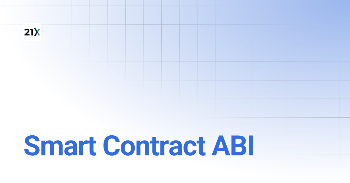 Smart Contract ABI | 21X